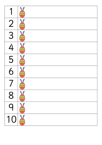 The Very Hungry Caterpillar - Reception Story Writing Template, and ...