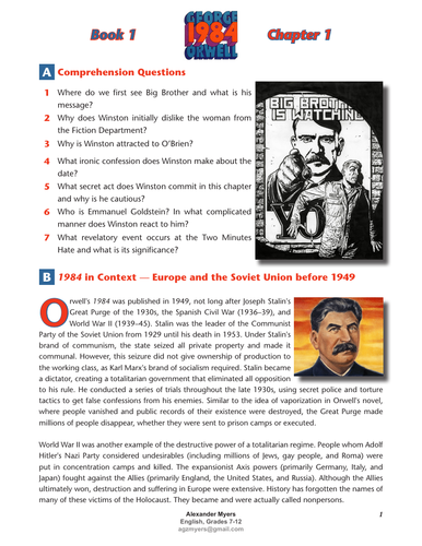 George Orwell - 1984 - Book 1, Ch. 1: Establishing Themes & Motifs ...