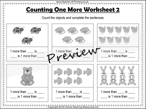 Counting One More and One Less - Year 1 | Teaching Resources