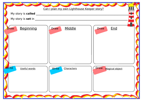 The Lighthouse Keeper's Lunch Story Writing | Teaching Resources