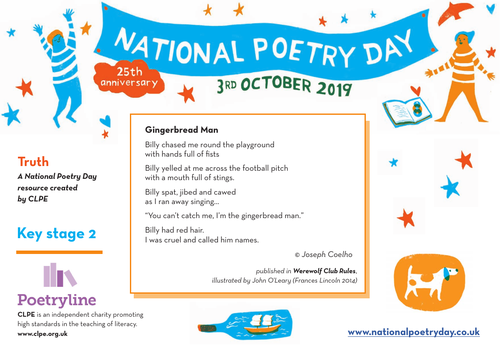 National Poetry Day 2019 Resource from CLPE | Teaching Resources