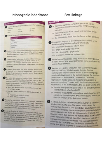 Patterns of Inheritance entire topic for OCR A level. MODULE 6 ...