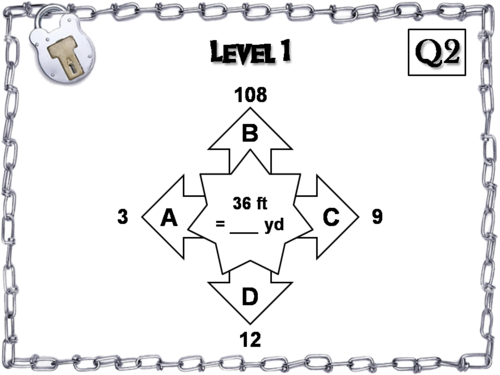 Customary Conversions of Length: Inches, Feet & Yards Escape Room Math ...
