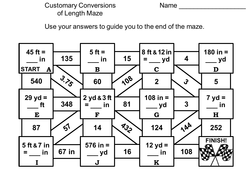 Converting Customary Units of Length Activity: Inches, Feet, Yards ...