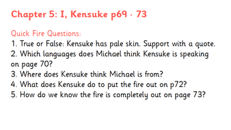 Kensuke's Kingdom Chapter 5 - 10 Guided Reading Questions | Teaching ...