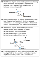 Bearings with trigonometry (SOHCAHTOA) | Teaching Resources