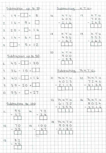 4 Operations - Practice Booklet and Worksheets | Teaching Resources