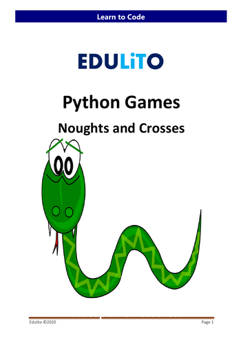 Python Games - Noughts and Crosses (TicTac Toe) | Teaching Resources