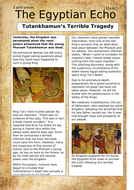 Ancient Egypt: Tutankhamun's Tomb - A Newspaper Article | Teaching ...