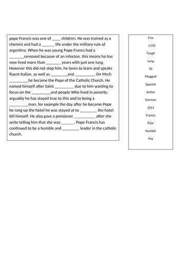 Pope Francis | Teaching Resources