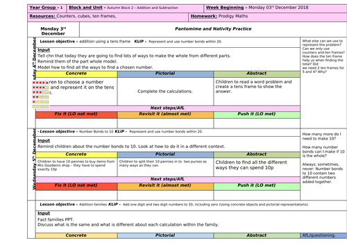 Year 1 Maths Planning CPA | Teaching Resources