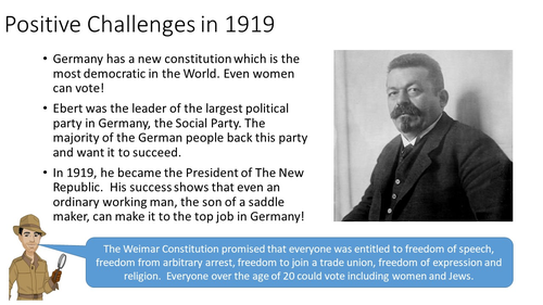 What challenges faced the Weimar Republic in 1919? | Teaching Resources