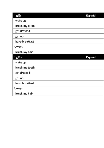 ¿Cómo te preparas? 2 lessons -Reflexive Verbs and Routines | Teaching ...