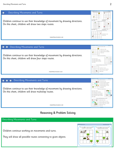 Year 2- Week 2- Geometry: Position & Direction -Differentiated ...