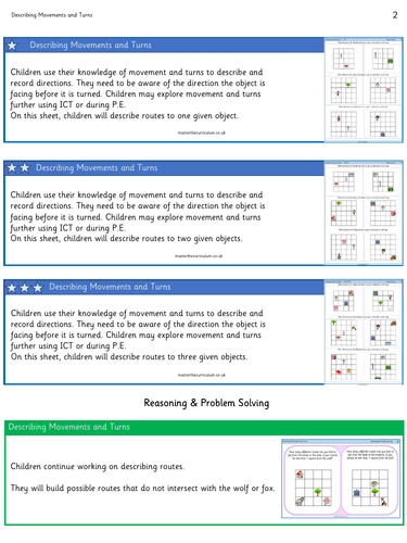 Year 2- Week 2- Geometry: Position & Direction -Differentiated ...