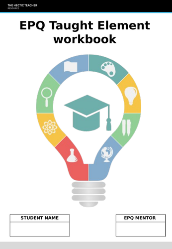 EPQ Taught Element sessions and workbook - OCR | Teaching Resources EPQ Taught Element sessions and workbook - OCR | Teaching Resources