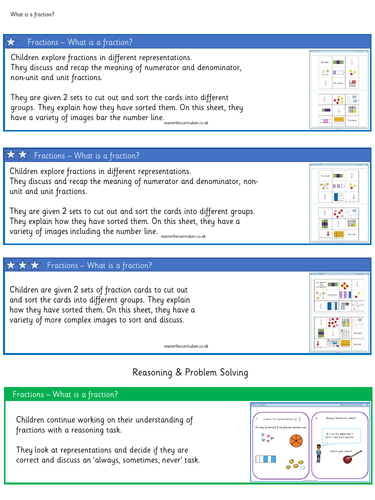 Year 4 - Spring Week 1- Fractions - Differentiated Resources - White ...