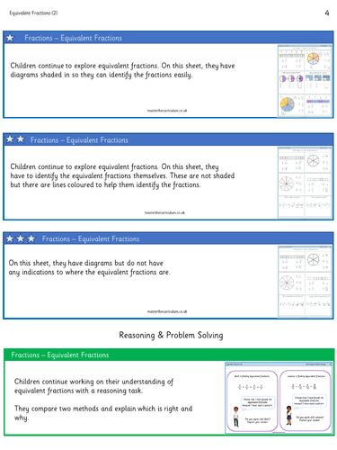 Year 4 - Spring Week 1- Fractions - Differentiated Resources - White ...