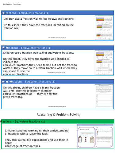 Year 4 - Spring Week 1- Fractions - Differentiated Resources - White ...