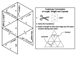 Customary Conversions of Length, Weight and Capacity: Math Tarsia ...