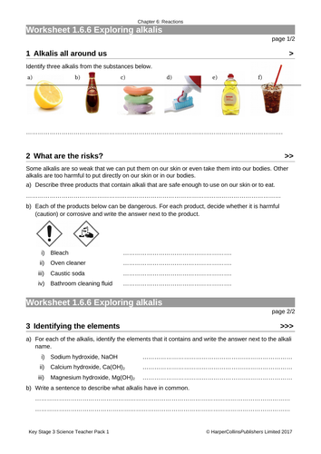 AQA KS3 YEAR 7 - CHEMISTRY - REACTIONS | Teaching Resources