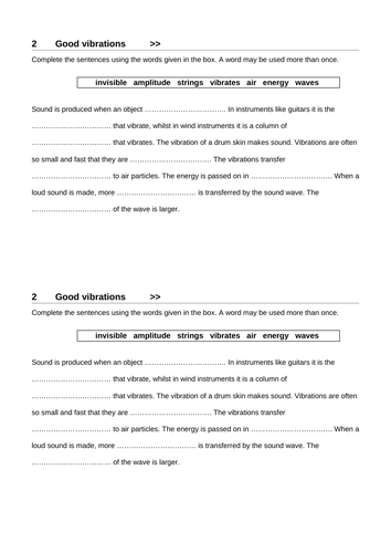 AQA KS3 YEAR 7 - PHYSICS - SOUND & LIGHT WAVES | Teaching Resources