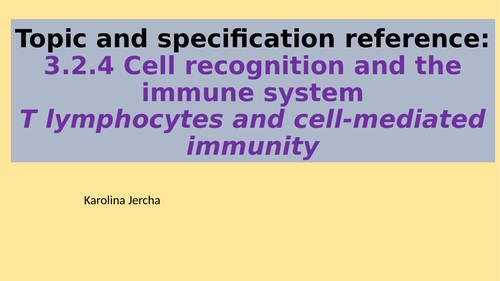 AQA A level Biology Section 2: Cells, transport, immunity | Teaching ...