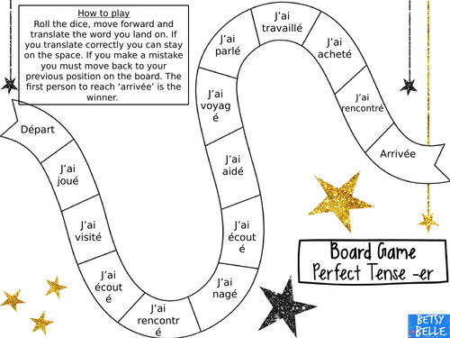 French Board Game: Perfect Tense -er verbs | Teaching Resources