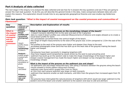 Edexcel B GCSE Geography 9-1 Coastal fieldwork pack | Teaching Resources