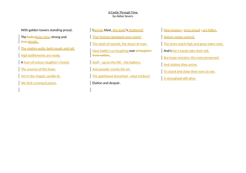 Castle Texts - poems and account of a siege (KS2) | Teaching Resources