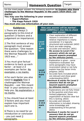 GCSE Germany | Ruhr Crisis and Hyperinflation | Teaching Resources
