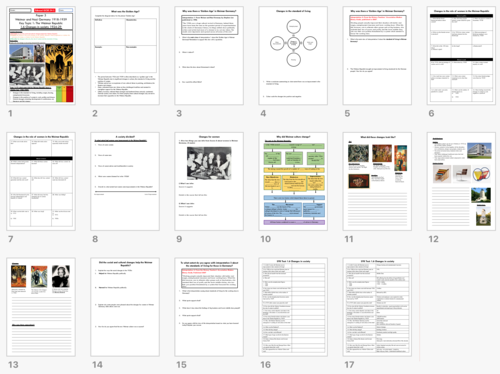 GCSE Germany | Weimar Republic Golden Age | Teaching Resources