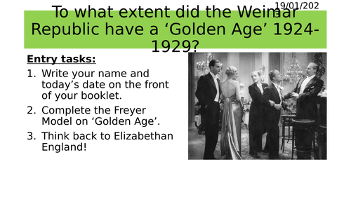 GCSE Germany | Weimar Republic Golden Age | Teaching Resources