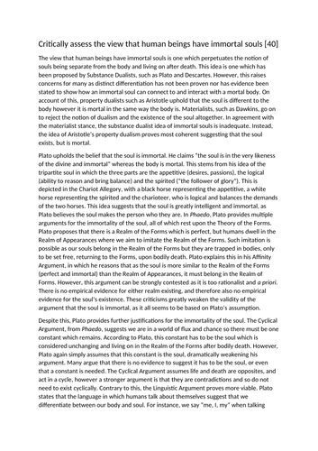 OCR A-Level RS - Soul, Mind and Body Complete Unit of Work | Teaching ...