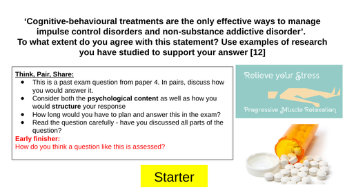 9990 Psychology Y13 End of Topic Test for Impulse Control Disorders and ...