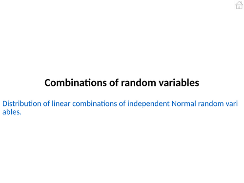 Statistics 3 PowerPoint (Combinations of Random Variables) | Teaching ...