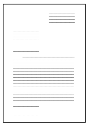 Letter Writing Templates | Teaching Resources