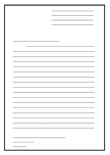 Letter Writing Templates | Teaching Resources