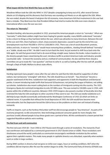 Lesson 3 - In search of the American Dream - 1920s and red scare ...