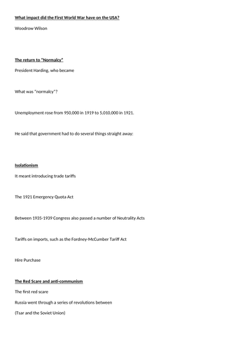 Lesson 3 - In search of the American Dream - 1920s and red scare ...