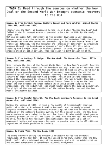 Lesson 7 - impact of WW2 on US presidency: edexcel A Level History ...