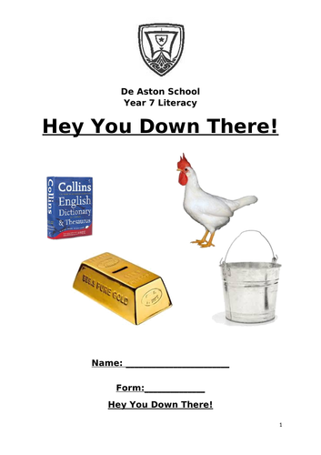 LITERACY: Hey You Down There | Teaching Resources
