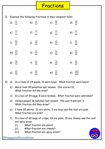 Fractions For KS3 | Teaching Resources