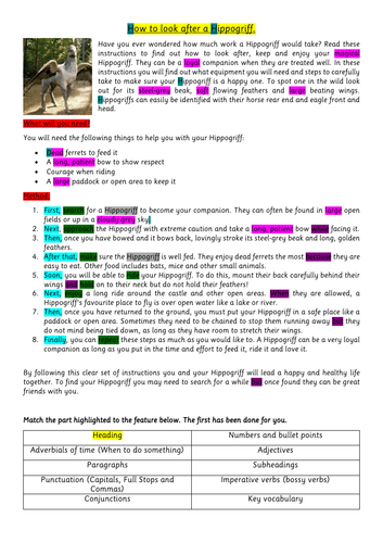 Fantastic Beasts Instruction Writing | Teaching Resources