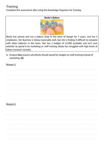 GCSE Business (9-1): Knowledge Organiser & follow-up tests for TRAINING ...