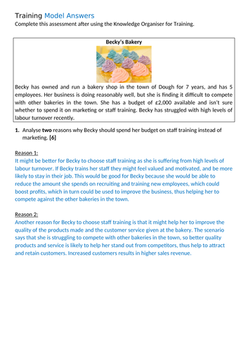 GCSE Business (9-1): Knowledge Organiser & follow-up tests for TRAINING ...