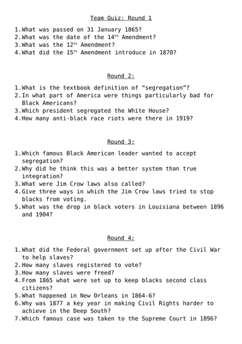 Topic 2 - civil rights in the USA 1917-96 | Teaching Resources