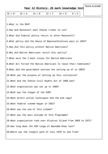 Lesson 10 - Native American minority rights USA | Teaching Resources