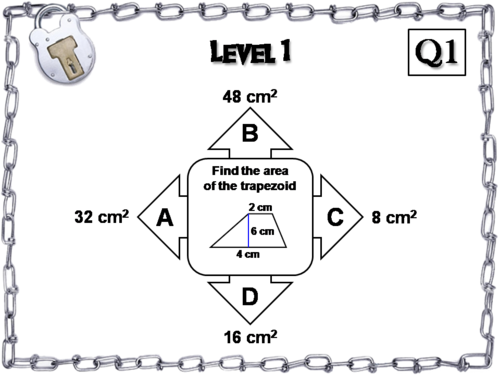 Escape Room: Area of Quadrilaterals Activity: Parallelogram, Trapezoid ...