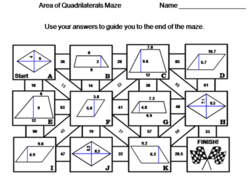 Area of Quadrilaterals Activity: Trapezoid, Parallelogram, Rhombus ...